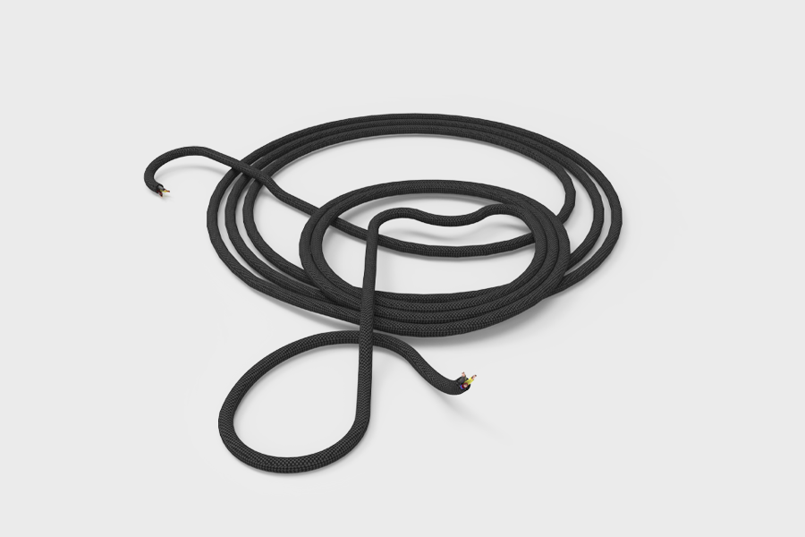 Black power cable for IRIS WATERPROOF 180º IP65