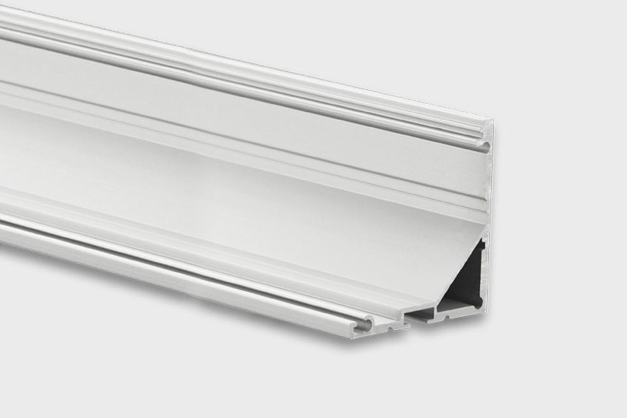 Perfil de alumínio anodizado de canto para fita LED | Brilumen ...